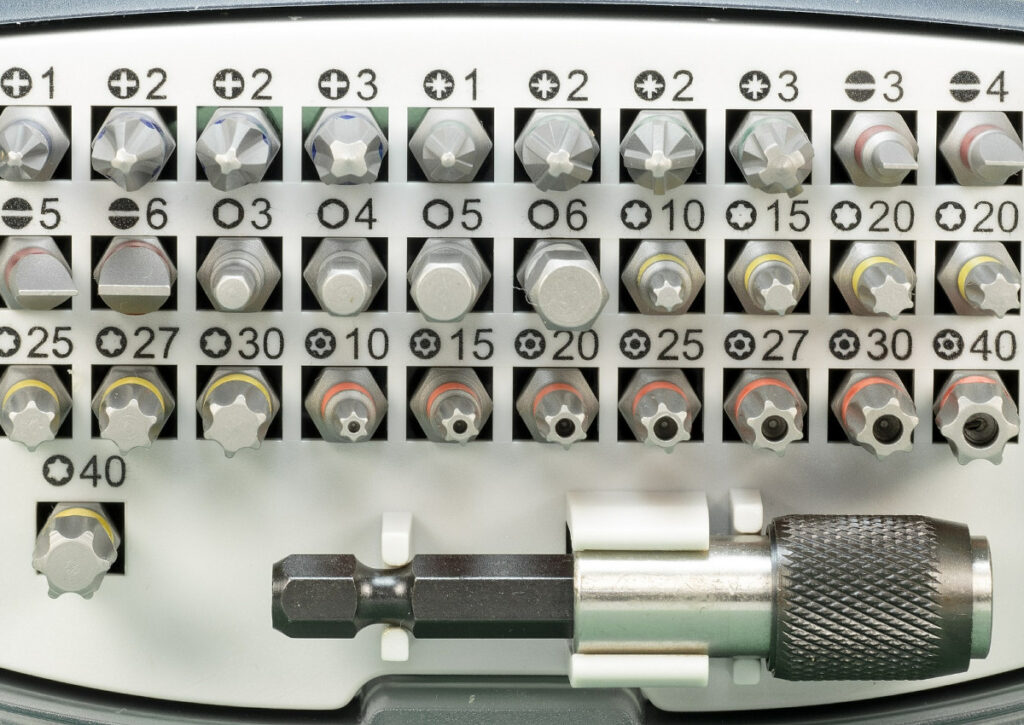 Tailles De Tournevis Cruciforme